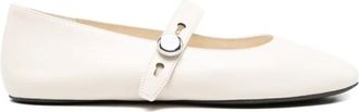 Tory Burch Femme, Chaussures, Beige, Taille: 37 EU Romy Leather Ballets