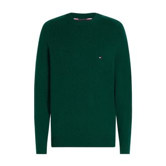 Tommy Hilfiger Homme, Pulls, Vert, Taille: 2XL Pull Ras du Cou en Laine dAgneau