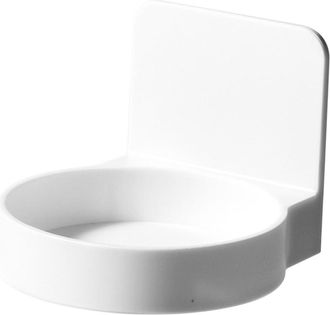 Angoily Bohrfreies Badezimmer Wandregal Weiß Toilettenablage aus Kunststoff Saugnapf Wandhalterung für Bad und Küche Platzsparende Aufbewahrungslösung