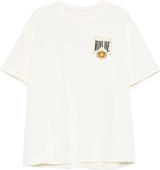 Rhude Homme, Tops, Blanc, Taille: L Playing Card Tee