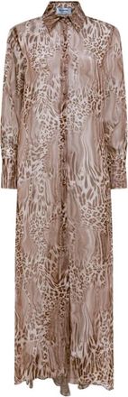 Blugirl Femme, Robes, Brun, Taille: 38 FR Maxi Camicia