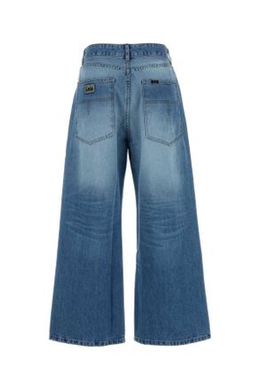 Lois Womens Denim Beatrix Wide-Leg Jeans Distresseddoublestone