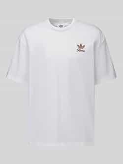 adidas Originals T-Shirt aus Leinen mit gro&szlig;em R&uuml;ckenprint
