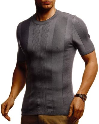 LEIF NELSON T Shirt Herren für Sports & Outdoor | T-Shirt Rundkragen Feinstrick | Sportshirt Herren Kurzarm & Slim Fit Tshirt Herren | Manner Poloshirts | Activew