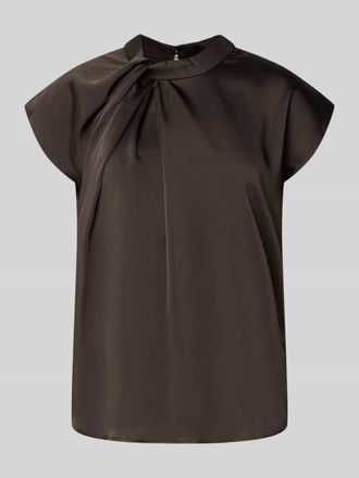 Neo Noir Blusentop aus Satin mit Knotendetail Modell Fleur Drapy