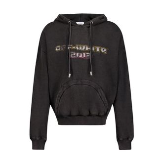 Off-white Hoodie mit Grafikdruck aus Baumwolle - - Sweatshirts & Hoodies - Herren - Schwarzk - M