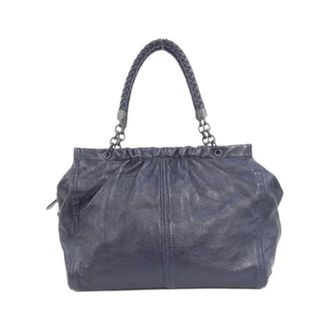 Bottega Veneta Sac bandouli&egrave;re en cuir Pre-owned - Femme - Pre-owned - Bleu - Taille: ONE Size