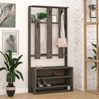 Decortie Chester Garderobenset - Dunkler Kaffee