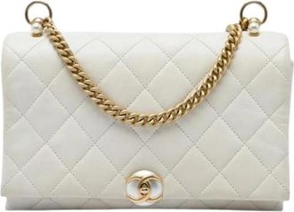 Chanel Sac port&eacute; &eacute;paule Pre-owned - Femme - Pre-owned - Blanc - Taille: ONE Size
