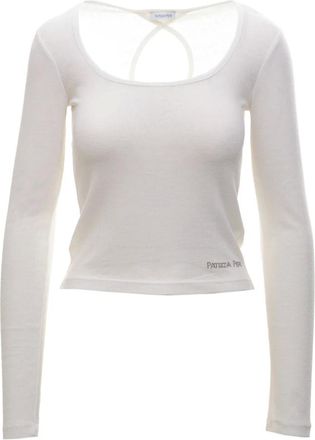Patrizia Pepe Femme, Pulls, Blanc, Taille: 40 FR Maille ras du cou