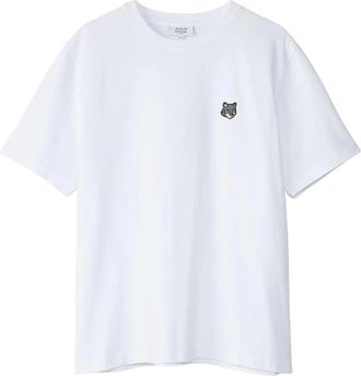 Maison Kitsun&eacute; Homme, Tops, Blanc, Taille: L Fox Head Comfort T-Shirt