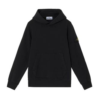 Stone Island Schwarzer Pullover mit Kapuze und Logo - - Sweatshirts & Hoodies - Herren - Schwarzk - L