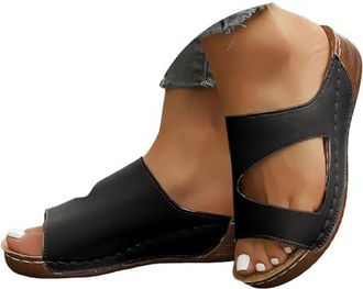 Generic Sandales orthop&eacute;diques compens&eacute;es pour femme - Sandales habill&eacute;es d&eacute;t&eacute; 2026 - Soutien de la vo&ucirc;te plantaire - Sandales orthop&eacute;diques plates &agrave; enfiler 