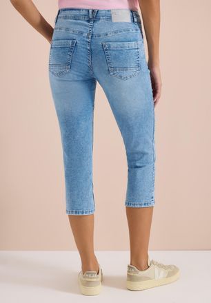 Cecil Comfort-fit-Jeans CECIL, Damen, Gr. 25, L&auml;nge 20, light blau washed, Jeans, 78% Baumwolle, 20% Polyester, 2% Elasthan, unifarben, 3/4-L&auml;nge, Jeans, in