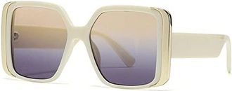 Generic Lunettes de soleil carrées colorées pour femmes vintage bleu vert lunettes de soleil pour hommes lunettes uniques nuances UV400