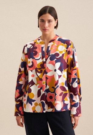 Seidensticker Klassische Bluse Schwarze Rose Tunika Floral