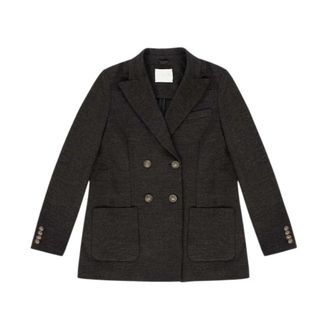 Circolo 1901 Doppelreihige Jacke aus Schurwolle - - Jackets - Damen - Grau - 3XL
