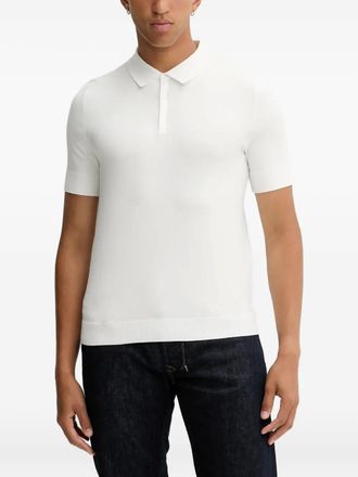 HUGO BOSS polo à détail de logo - Blanc