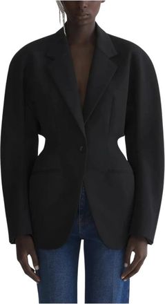 MUGLER Femme, Vestes, Noir, Taille: 38 FR Veste Cintr&eacute;e