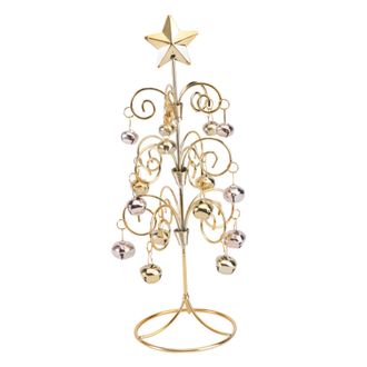 Garneck Metall-Weihnachtsbaum Kreativ K&uuml;nstlicher Baum F&uuml;r Tischdekoration Festliche Metall-Dekoration Gold Stabiler Mini-Weihnachtsbaum F&uuml;r Weihnachtsfeiern