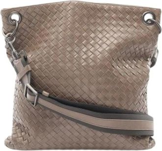 Bottega Veneta unisex, Pre-owned, Gris, Taille: ONE Size Sac bandouli&egrave;re Intrecciato Pre-owned