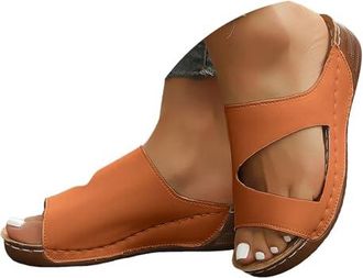 Generic Sandales orthop&eacute;diques compens&eacute;es pour femme - Sandales habill&eacute;es d&eacute;t&eacute; 2026 - Soutien de la vo&ucirc;te plantaire - Sandales orthop&eacute;diques plates &agrave; enfiler 