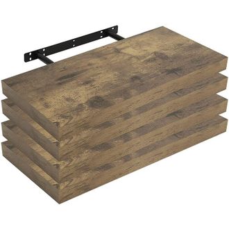 Woltu Woltu - &Eacute;tag&egrave;re murale flottante lot de 4 - Dimensions 60x23x3,8cm - Mat&eacute;riau MDF E1 - Charge max 10kg par &eacute;tag&egrave;re - RG9319HOV4