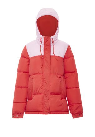 Mymo Wattierte Steppjacke Damen Sommerrot Süßes Pink