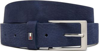 Tommy Hilfiger Herrengürtel Tommy Hilfiger Layton 3.5 Nubuck AM0AM13754 Dunkelblau