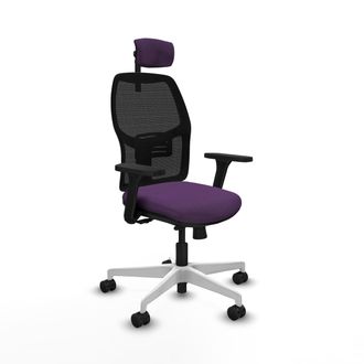 Piqueras y Crespo Alfera Computerstuhl mit 3D-Armen, h&ouml;henverstellbarer Lendenwirbelst&uuml;tze und h&ouml;henverstellbarem Kopfteil und Neigungsverstellung, ausgestattet mit Syn