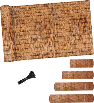 Generic Schilfrohrmatte Balkon Schilfmatten Sichtschutz Zaun Weidenmatte Langlebiger Witterungsbeständiger Zaun Bambus Sonnenschutz Schilfmatte Beach Teich Tr