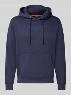 Alpha Industries Relaxed Fit Hoodie aus Baumwoll-Mix mit Label-Detail