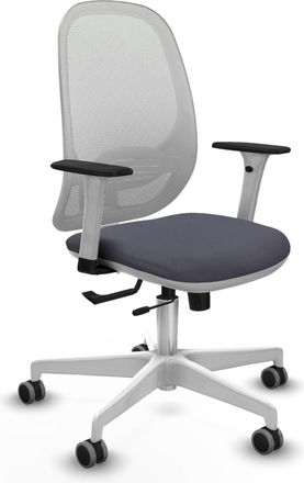 Piqueras y Crespo Schreibtischstuhl aus zylindrischem Netzgewebe mit 1D-Armlehnen, h&ouml;henverstellbare Lendenwirbelst&uuml;tze, ausgestattet mit Syncro/Traslack und Schneidesc