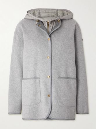 Moncler Veste Convertible En Laine Et Cachemire M&eacute;lang&eacute;s Reposse - Gris