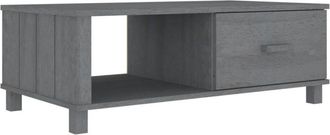vidaXL vidaXL Couchtisch HAMAR Dunkelgrau 100x55x35 cm Massivholz Kiefer
