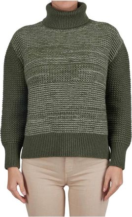 Kiton Femme, Pulls, Vert, Taille: 38 FR Pull Col Roul&eacute; en Cachemire