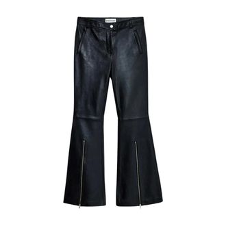 Stand Studio Schwarze Leder Moto Hose - - Trousers - Damen - Schwarzk - XL