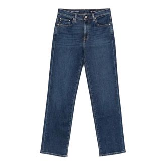 AG - Adriano Goldschmied Femme, Jeans, Bleu, Taille: W27 Brinley Mid Rise Straight Leg Jeans