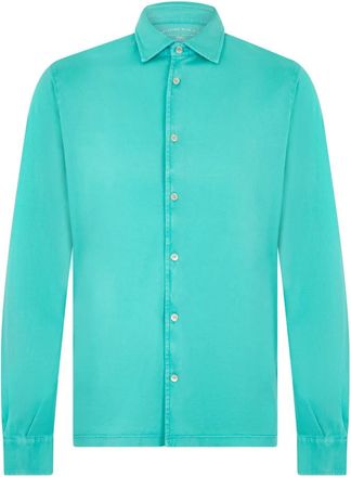 Fedeli Homme, Chemises, Bleu, Taille: XL Chemise turquoise manches longues, style polyvalent