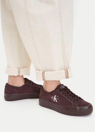 Calvin Klein Sneakers aus Stoff Vulc Flatf Laceup Suede HW0HW03088 Dunkelrot