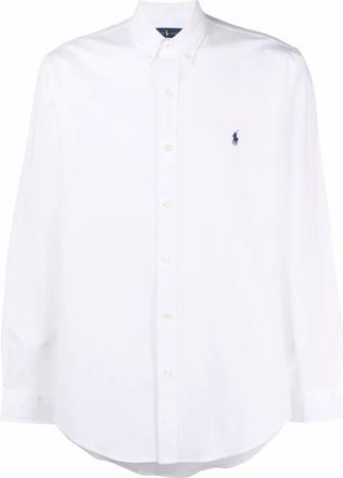 Polo Ralph Lauren Homme, Chemises, Blanc, Taille: XL Long Sleeve Sport Shirt