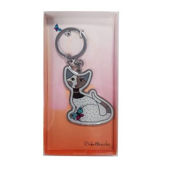 GOEBEL Rosina Wachtmeister, Schl&uuml;sselanh&auml;nger Katze Nereo, H&ouml;he: 9,5-11 cm, Metall