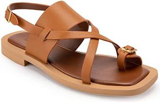 Aerosoles Sandales plates St.Barth pour femme, Marron clair/cuir, 43 EU