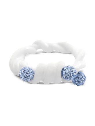 Givenchy bague strass&eacute;e Twistes (ann&eacute;es 2010) - Blanc