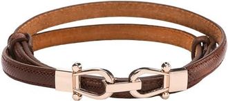 Generic Ceintures Femme - Ceinture Fine en Cuir pour Femme avec Boucle en Alliage Tournante R&eacute;glable pour Robe Jean et Manteau