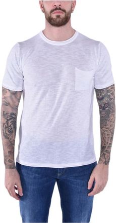 Blauer Homme, Tops, Blanc, Taille: M T-shirt l&eacute;ger &agrave; col rond avec poche