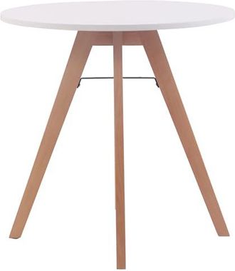 Clp Table Ronde de Cuisine Viktor - Table de Salle &agrave; Manger avec Plateau en MDF - Table de Bistro Pieds en Bois de Ch&ecirc;ne - Taille :, Taille:75 cm