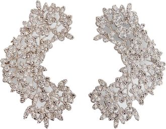 Jil Sander Silver-Plated Zirconia Earrings