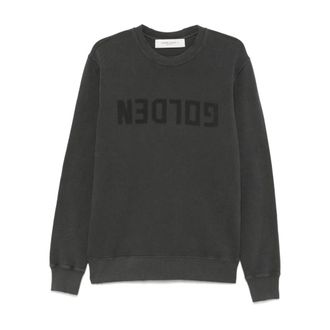 Golden Goose Graues Sweatshirt mit Logo und Used-Optik - - Sweatshirts & Hoodies - Herren - Grau - M