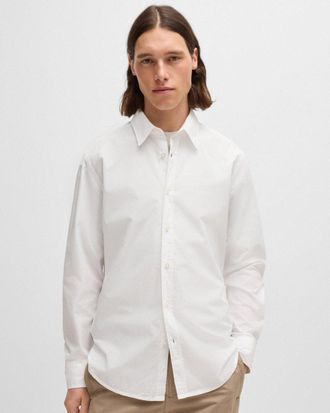 Boss Orange by Hugo Boss BOSS Orange Relegant 6 Herren Regular-Fit Hemd aus Baumwoll-Popeline mit Kent-Kragen